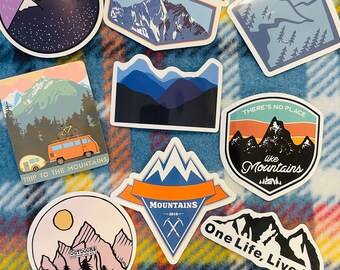 Mountain Scenery Stickers - Etsy