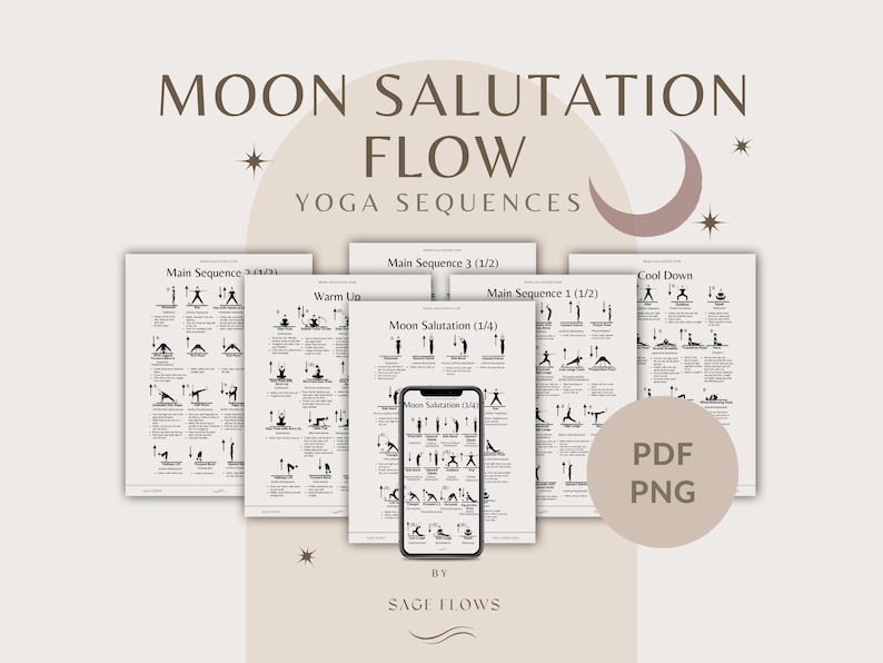 Moon Salutation Flow Yoga Sequences, Ready Made Yoga Class, With Cues ...