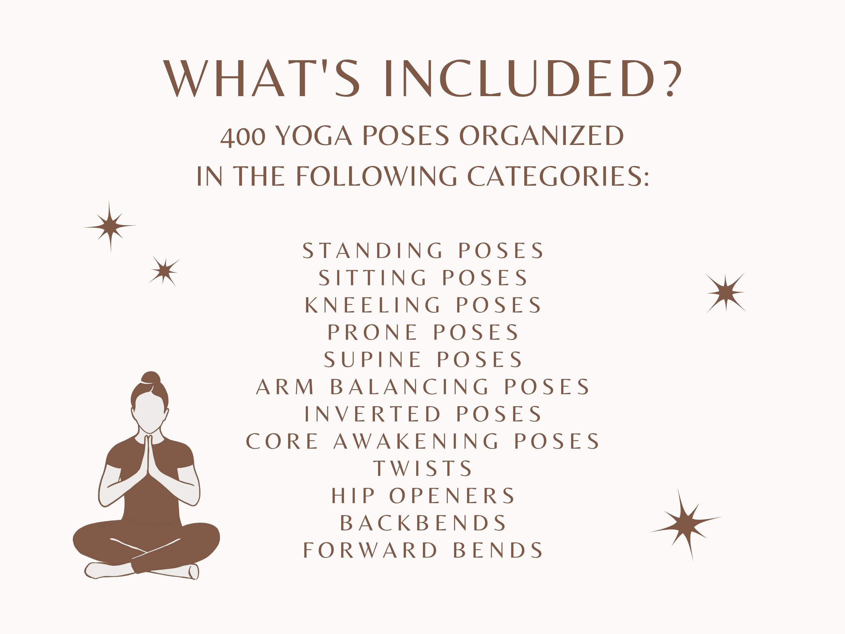 400 Yoga Poses Reference Guide | Hatha and Modern Asanas, Sequencing ...