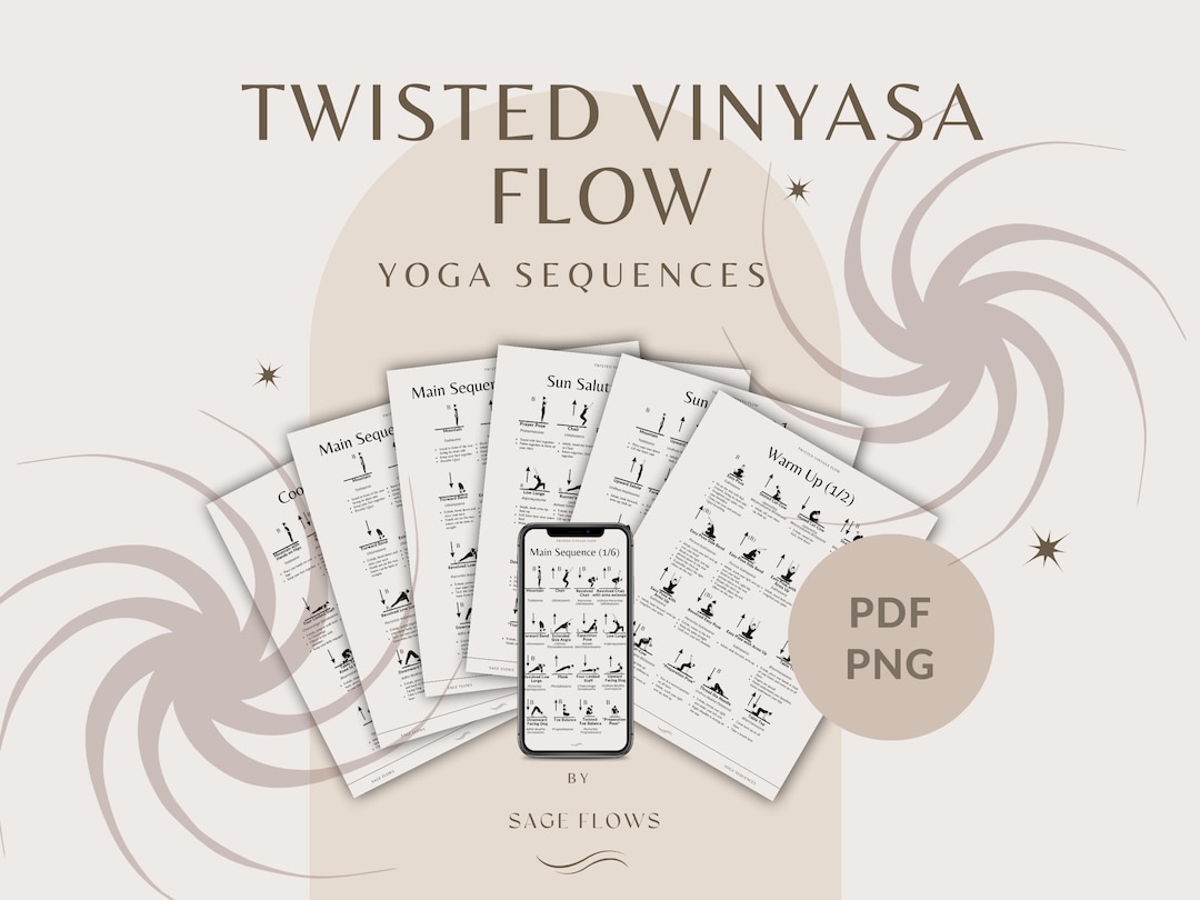 Twisted Vinyasa Flow Yoga Sequences, Printable Yoga Class, Includes ...