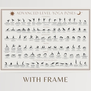 Advanced Yoga Poses Chart | Hatha & Modern Asanas Wall Art (printable ...