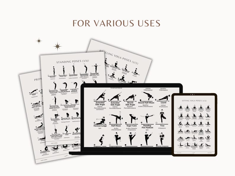 400 Yoga Poses Reference Guide, Hatha & Modern Asanas, PDF Download - Etsy