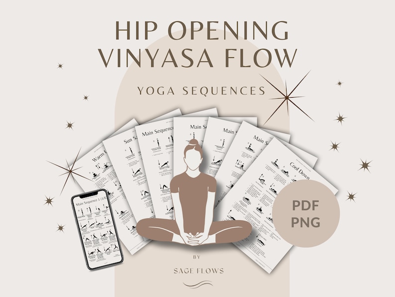 Hip Opening Vinyasa Flow Yoga Sequences, Includes Cues, Breathing ...