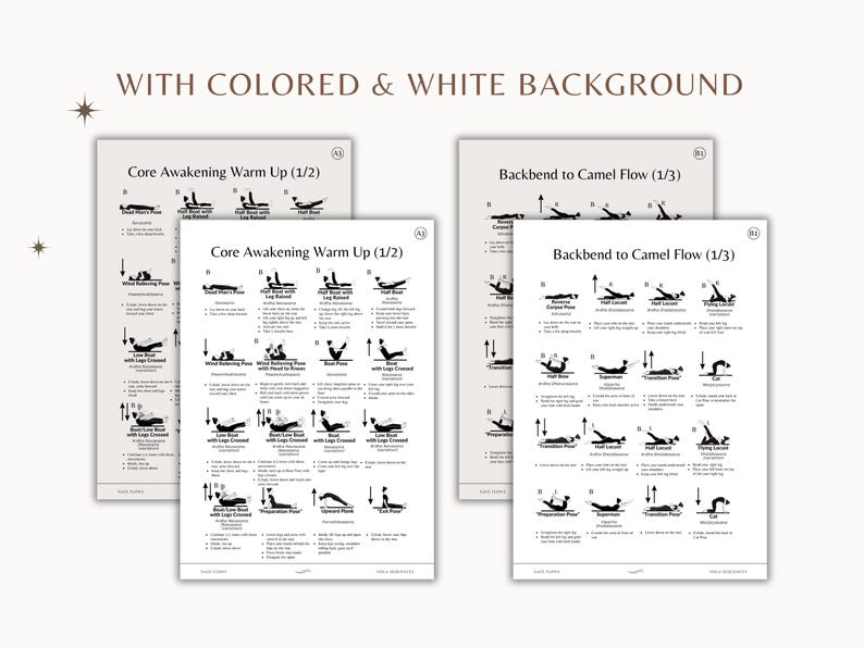 30 Mix & Match Yoga Flows | Vinyasa Class Guide (PDF) - Etsy