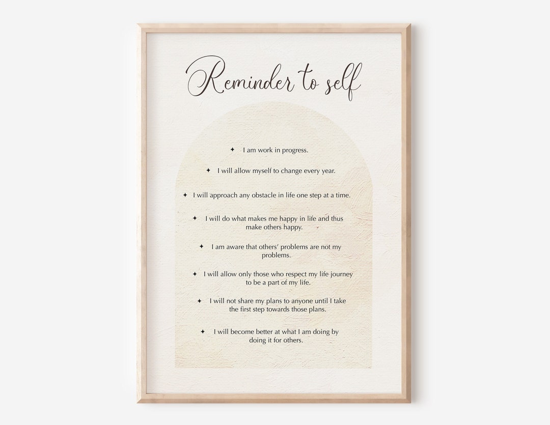 Yoga Philosophy Poster Reminder to Self Yoga Inspired Quotes - Etsy