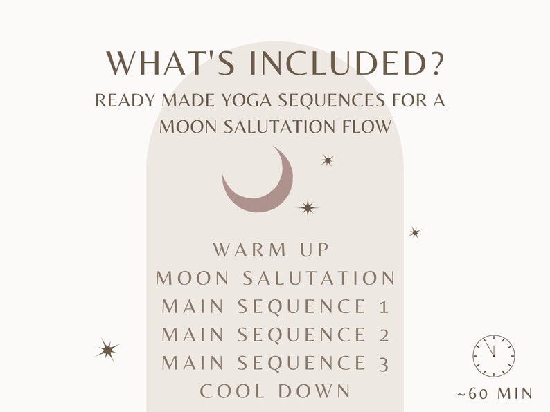 Moon Salutation Flow Yoga Sequences Ready Made Yoga Class - Etsy