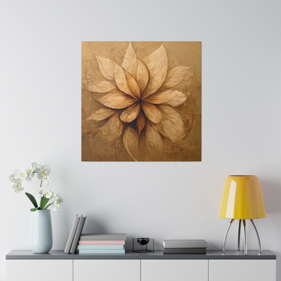 Davinci Flower Painting Home Artwork Home Decor Neutral - Etsy