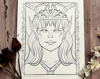 Druid Coloring Page - Etsy Ireland