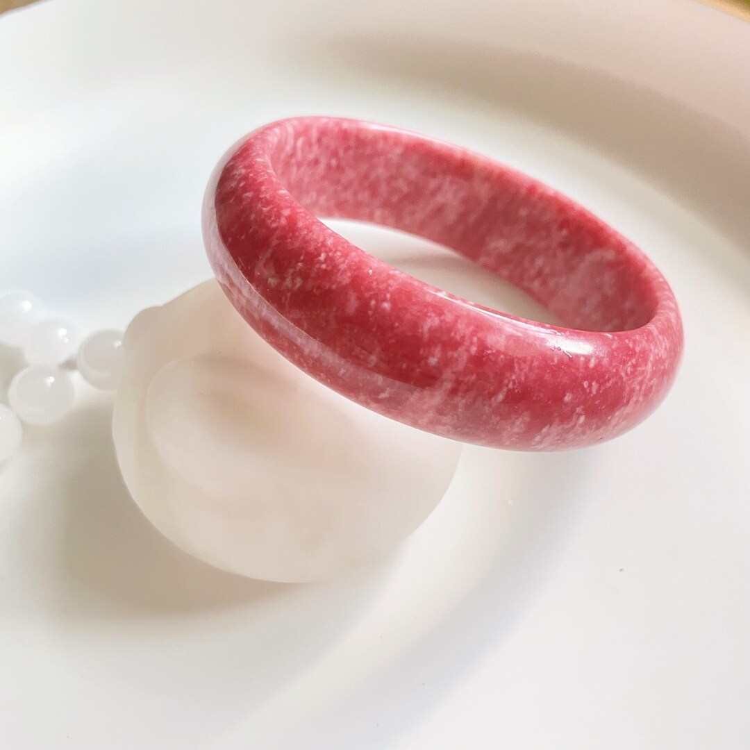 60.2mm Natural Rhodonite Bangle, 60.2x19.3x8.2mm, LF02 - Etsy