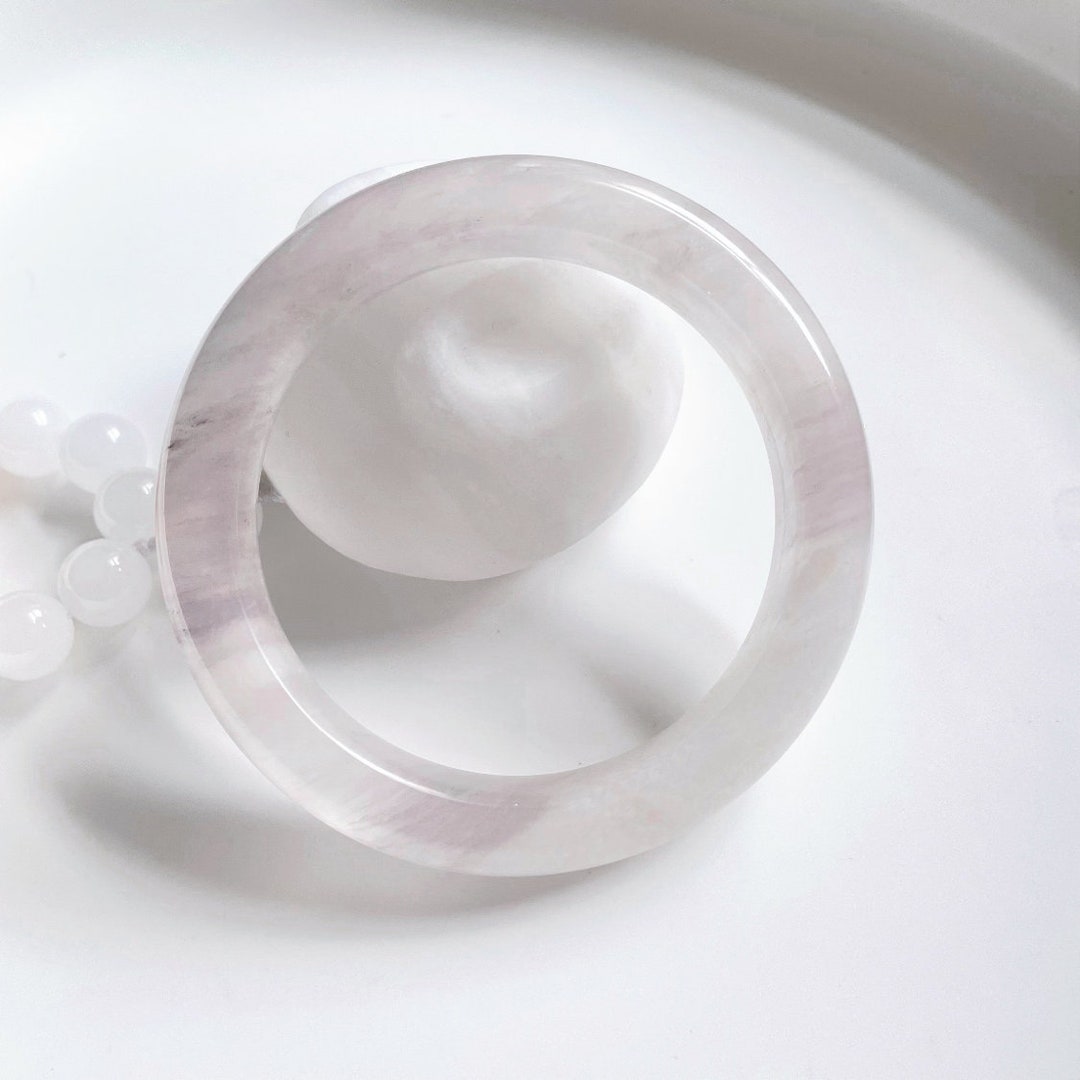 55.1mm Purple Natural Quartzite Jade Bangle shetai Jade/shetaicui/佘太翠55 ...