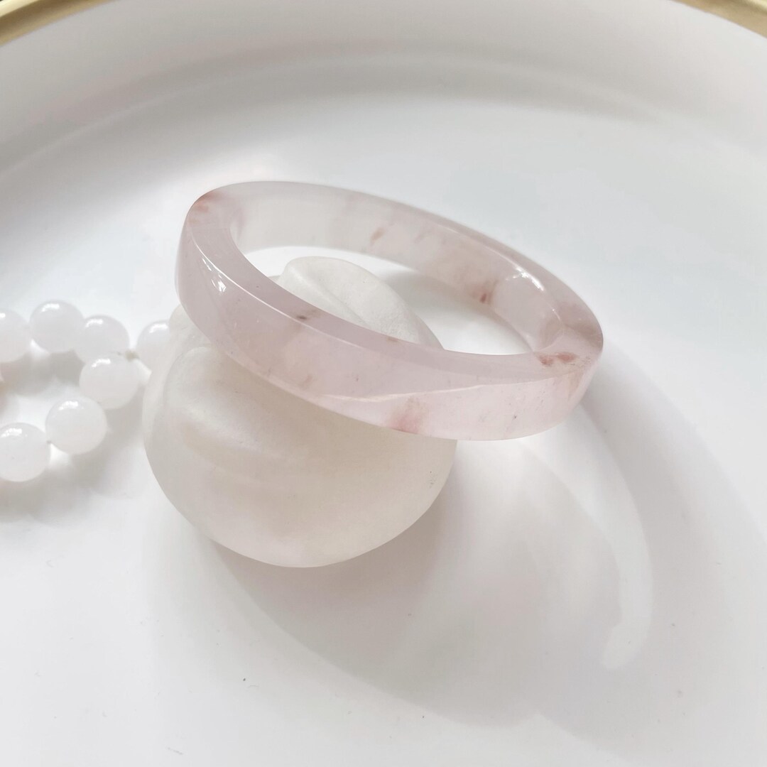 56.2mm Pink Blossom Natural Quartzite Jade Bangle (shetai Jade ...