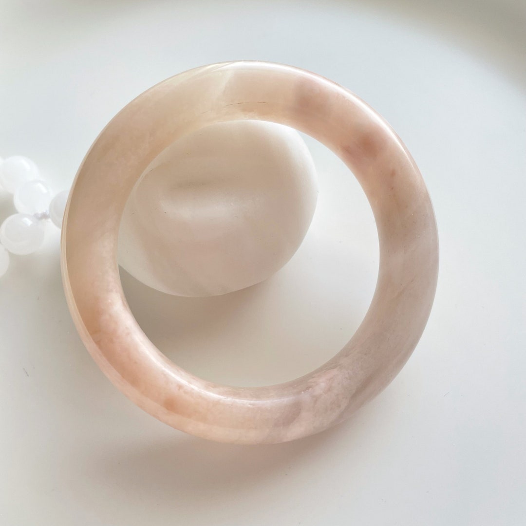 56.6mm Blossom Natural Quartzite Jade Bangle (shetai Jade/shetaicui/佘太翠 ...