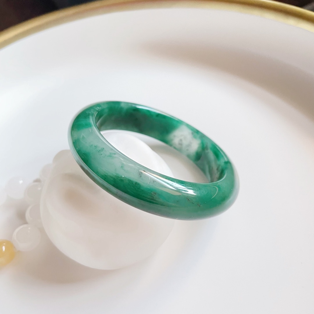 52.5mm Natural Quartzite Jade Bangle dulong Jade/独龙玉, Dupe of Burmese ...