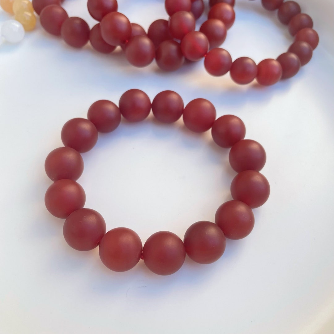 Nanhong Red Agate Bracelet (南红), Energy Stone - Etsy