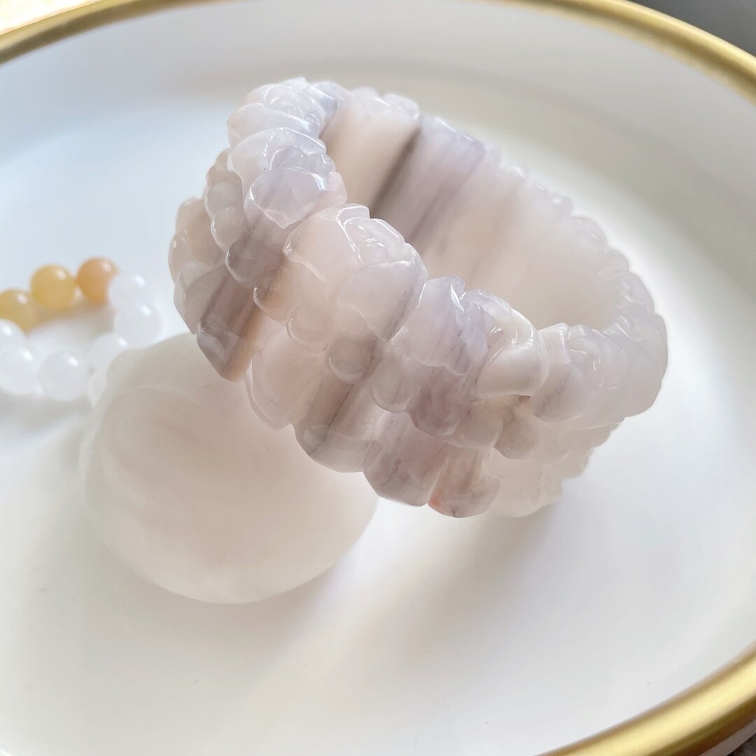 57.9mm Hand-sculpted Natural Quartzite Jade Bangle (shetaicui/佘太翠 ...