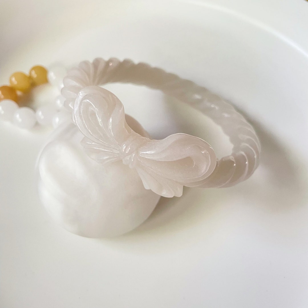 62.2mm Hand-sculpted Natural Quartzite Jade Bangle (shetai Jade ...