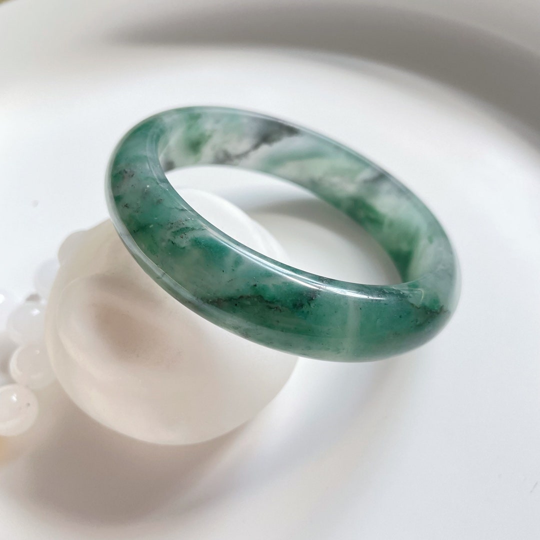59.3mm Natural Quartzite Jade Bangle (dulong Jade/独龙玉), Dupe of Burmese ...