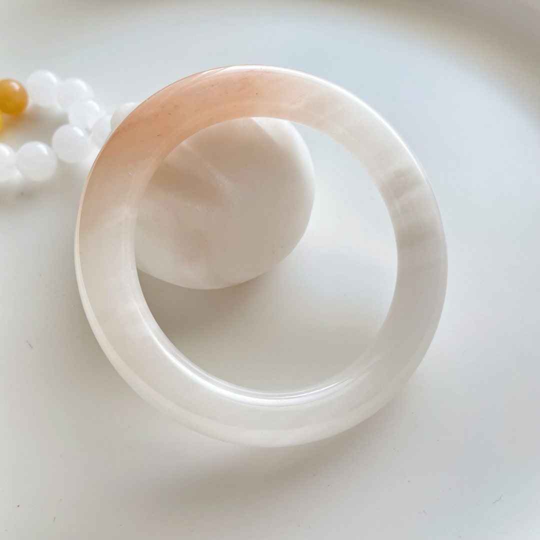 56.7mm Blossom Natural Quartzite Jade Bangle (shetai Jade/shetaicui/佘太翠 ...