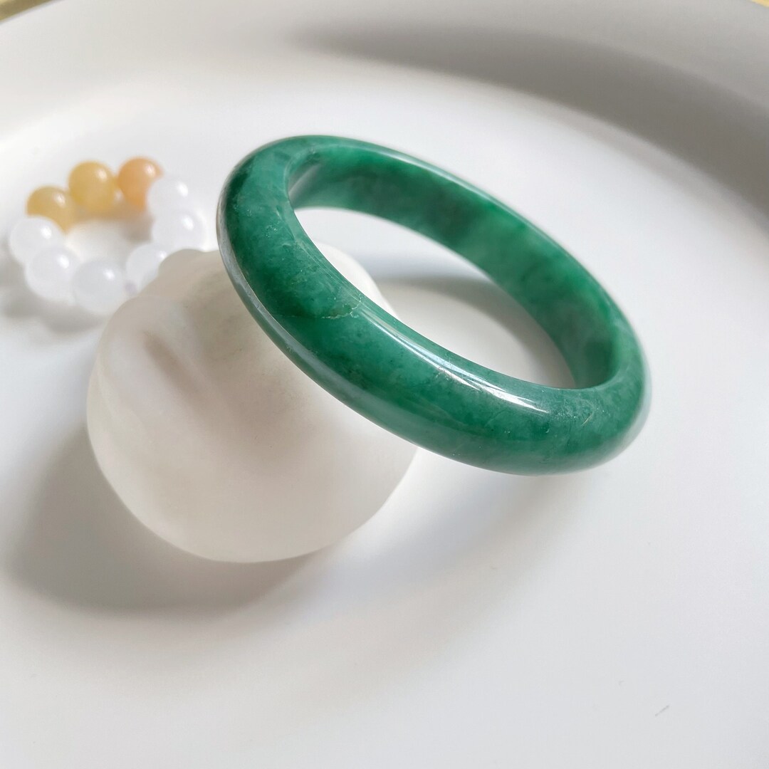 57.8mm Natural Quartzite Jade Bangle (dulong Jade/独龙玉), Dupe of Burmese ...