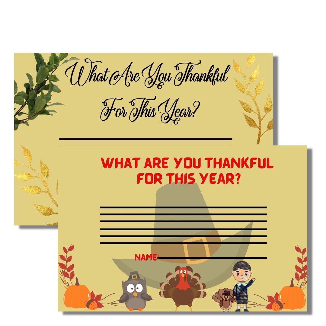 I Am Thankful Card, Gratitude Card, Thanksgiving Decor, Thanksgiving ...