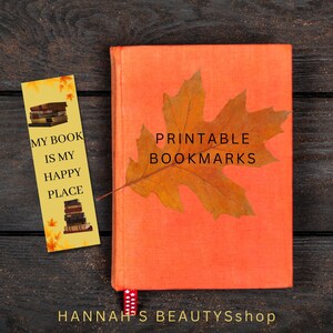 Fall Printable Bookmarks, Book Lover, Autumn Bookmarks, Set of 4 ...