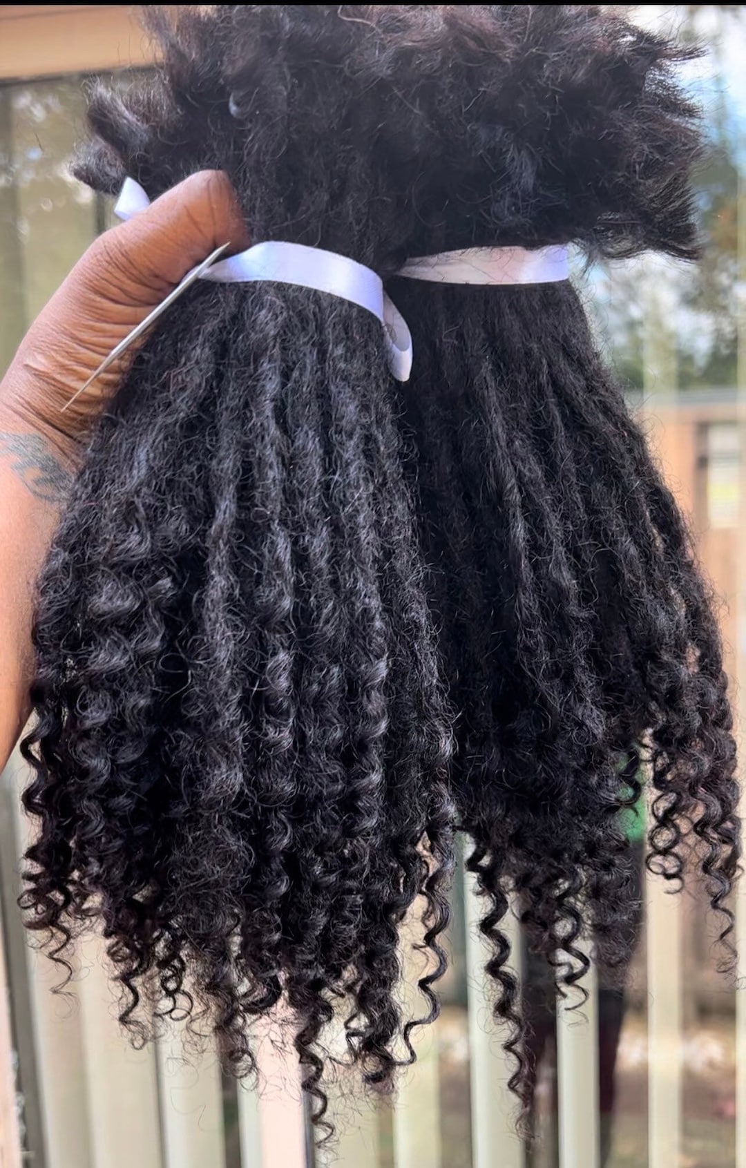 Curly 3c-4a Goddess Loc Extensions Handmade Virgin Brazilian - Etsy UK