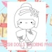 Japanese Kokeshi Dolls Printable Coloring Pages - Etsy