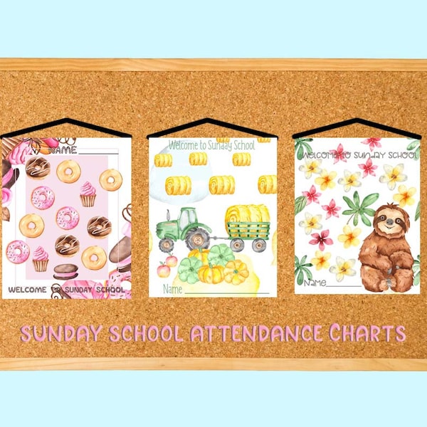 Sunday School Attendance Chart - Etsy