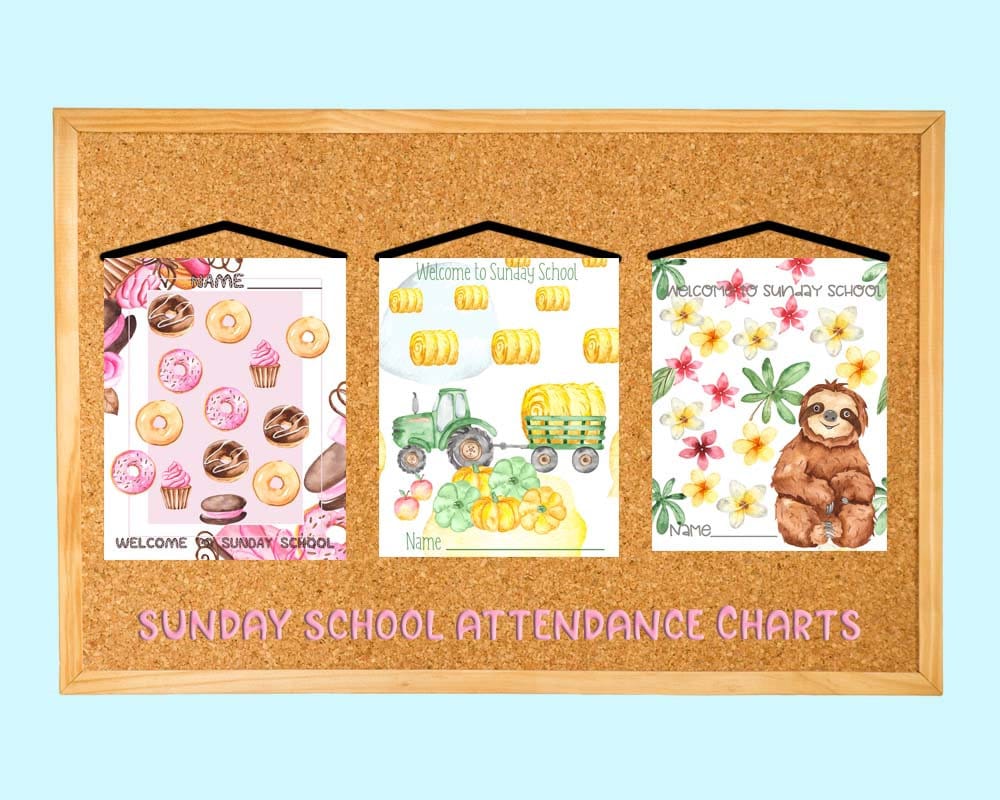 Sunday School Attendance Charts | Set of Three | - Etsy