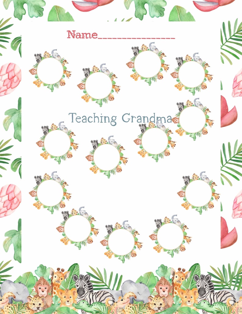 Attendance Chart With African Animals - Etsy