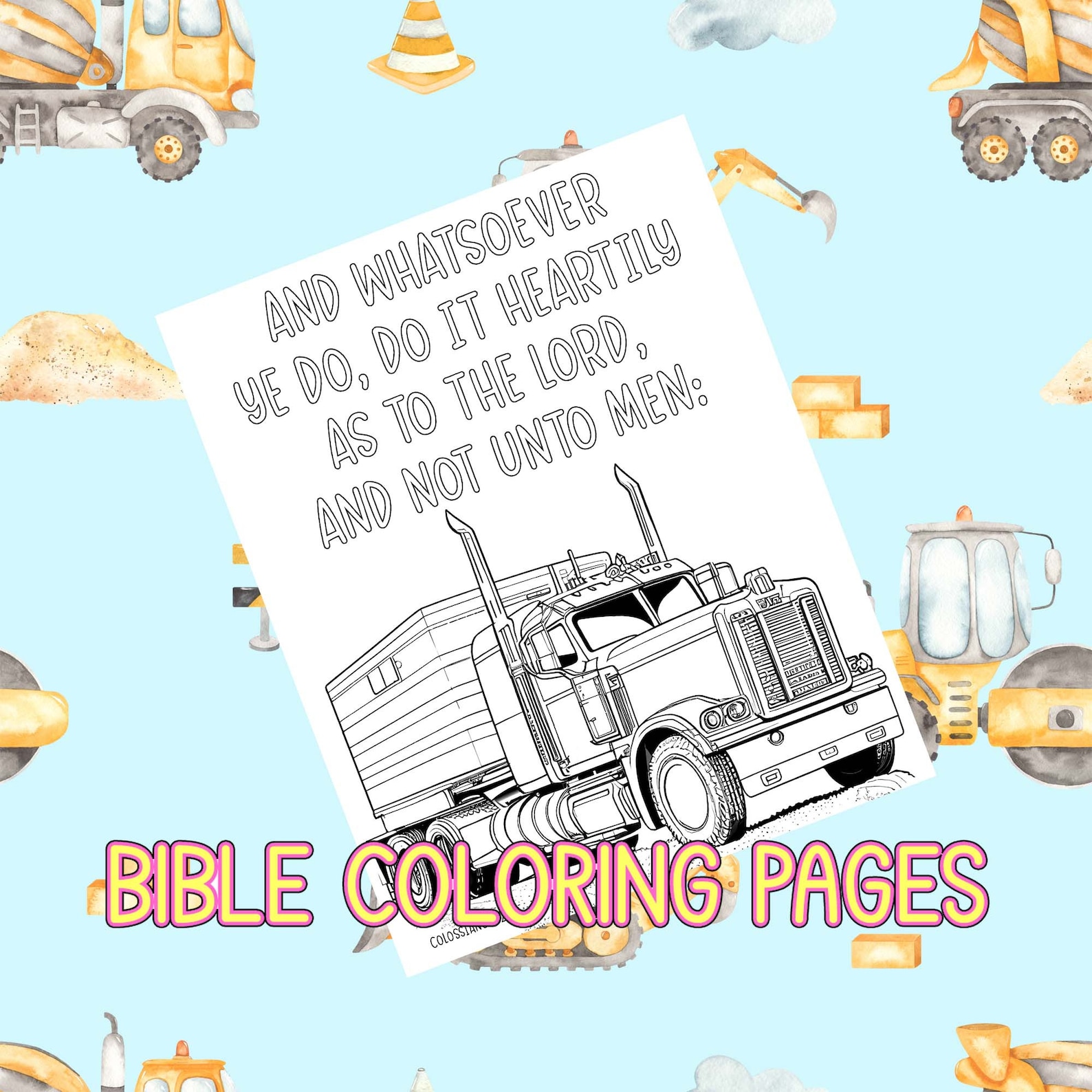 Bible Verse Coloring Page Bundle for Boys - Etsy