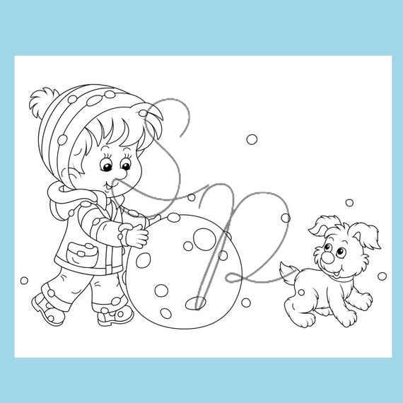 Snowball Coloring Page
