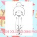 Japanese Kokeshi Dolls Printable Coloring Pages - Etsy