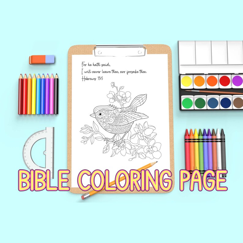 Bible Coloring Page | Verses | Kids | Teens | Adults | Sunday School ...