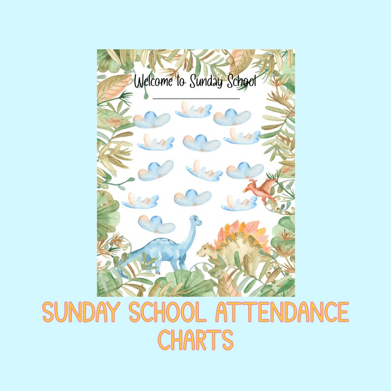 Sunday School Attendance Charts Set of Three - Etsy