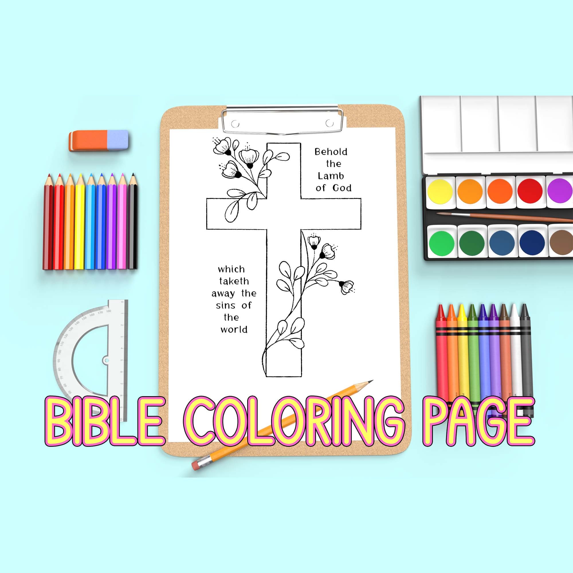 Bible Coloring Page | Verses | Kids | Teens | Adults | Sunday School ...