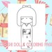 Japanese Kokeshi Dolls Printable Coloring Pages - Etsy