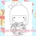 Japanese Kokeshi Dolls Printable Coloring Pages - Etsy
