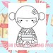 Japanese Kokeshi Dolls Printable Coloring Pages - Etsy