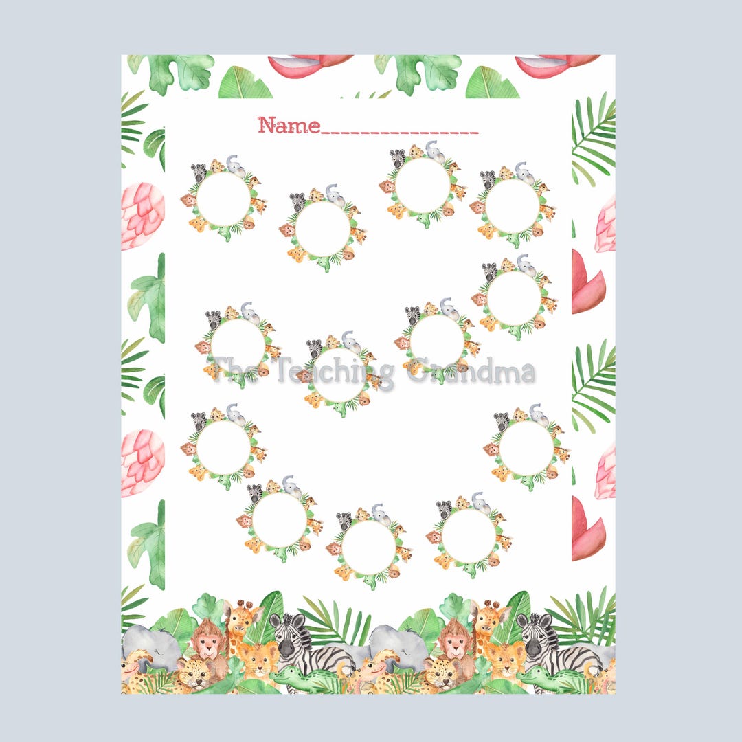 Attendance Chart With African Animals - Etsy