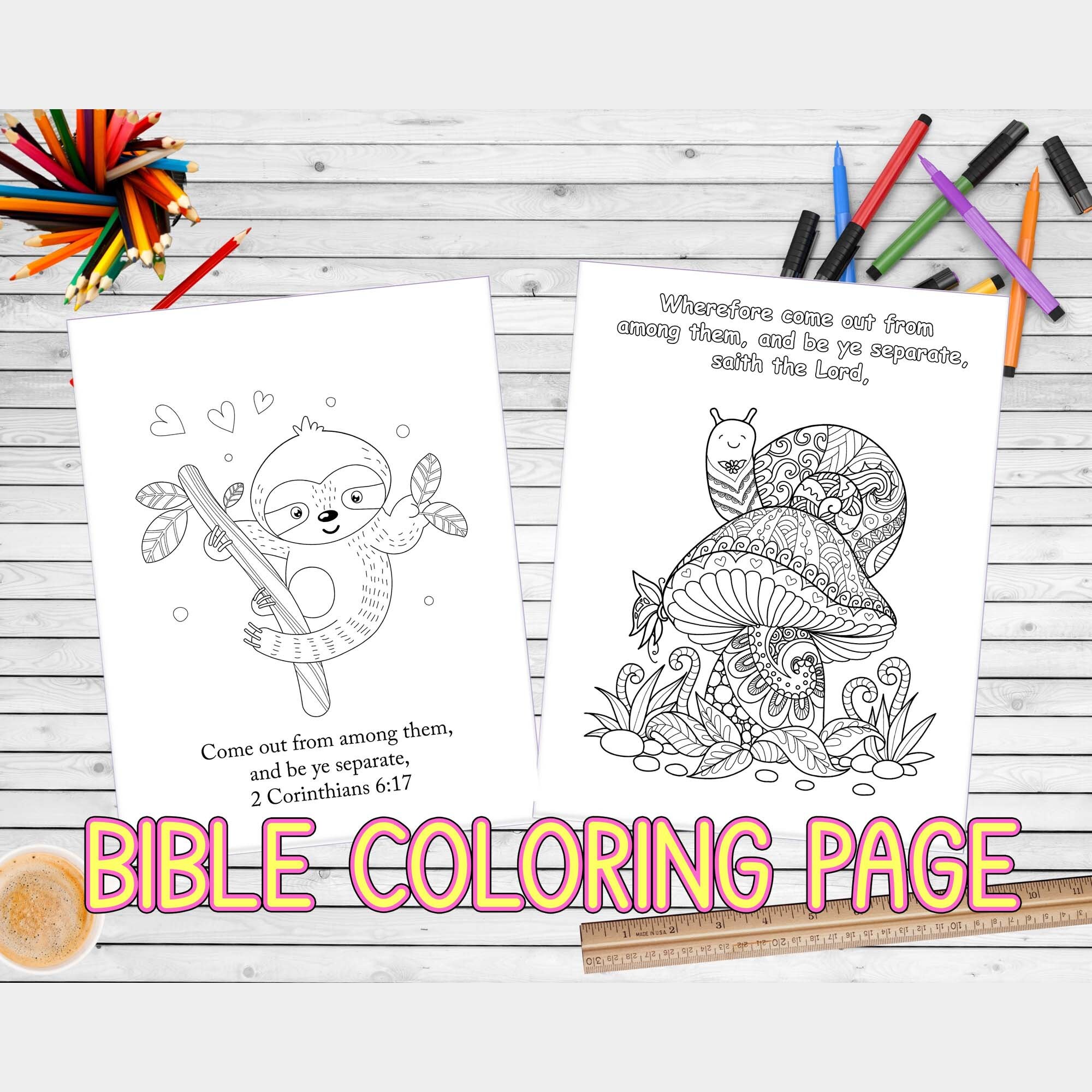 Set of Two | Bible Coloring Pages | 2 Corinthians 6 17 | Verses | Kids ...