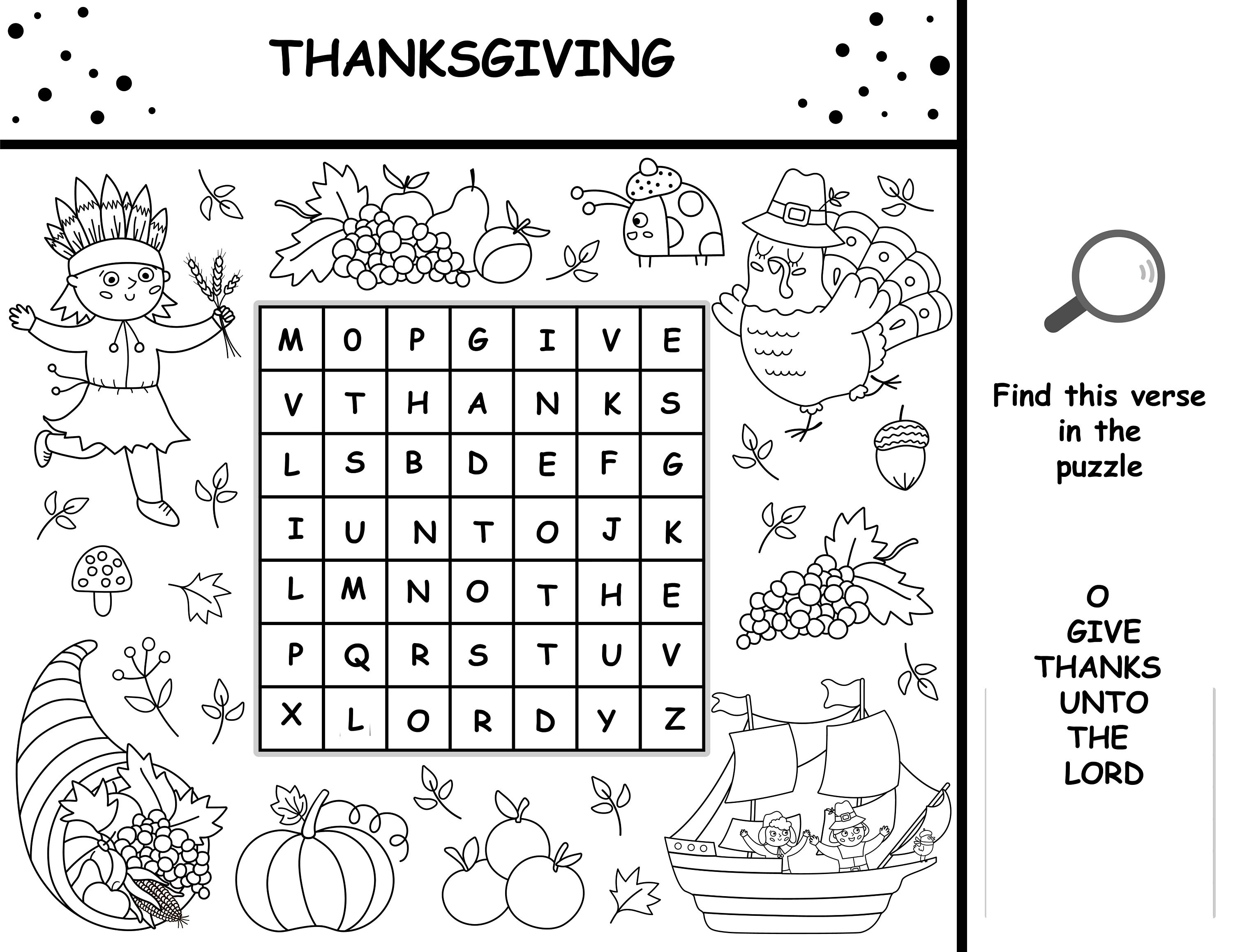Thanksgiving Bundle | Set of Eight | Bible Activities and Coloring ...