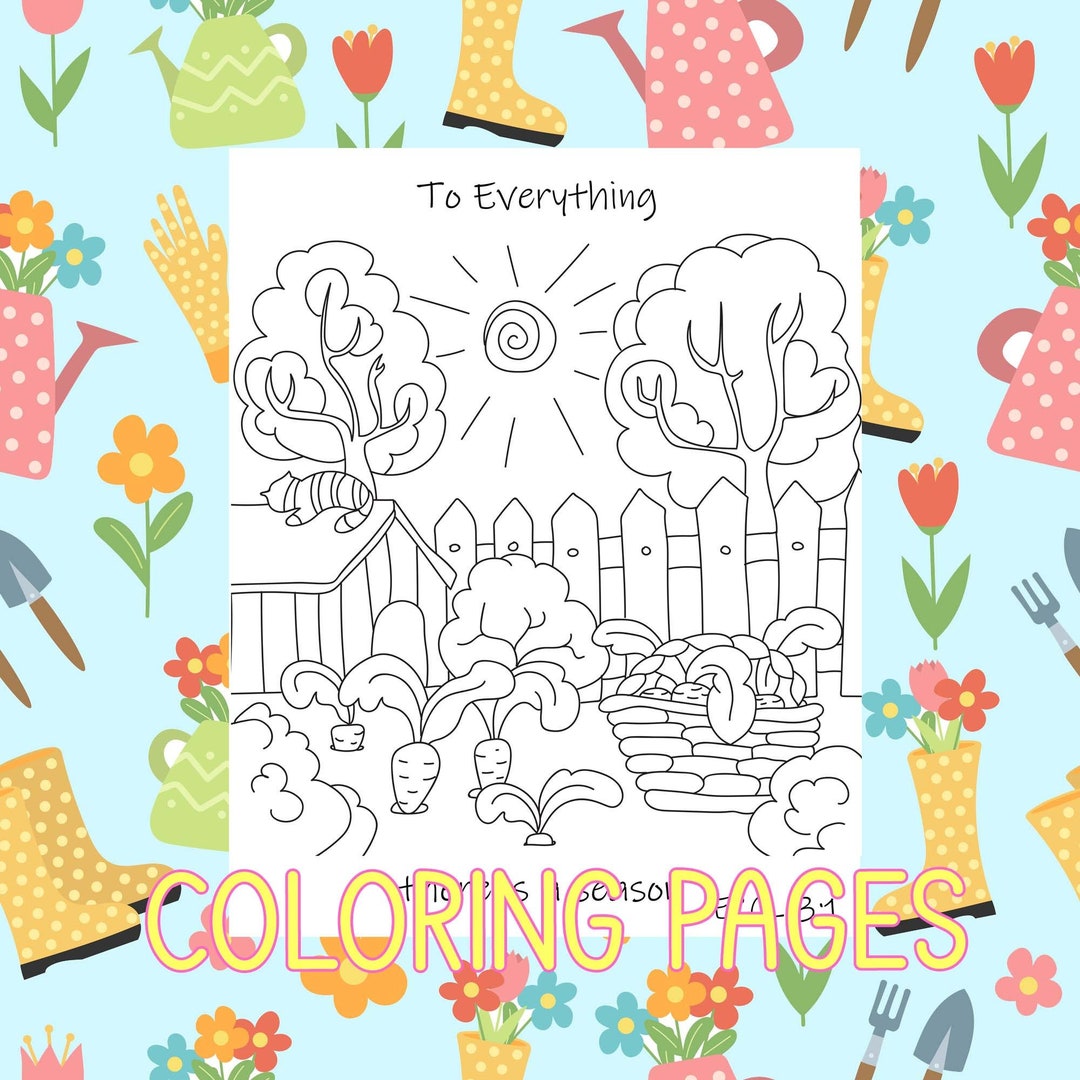 Fun Gardening Bundle Coloring Pages and Kids Crafts - Etsy