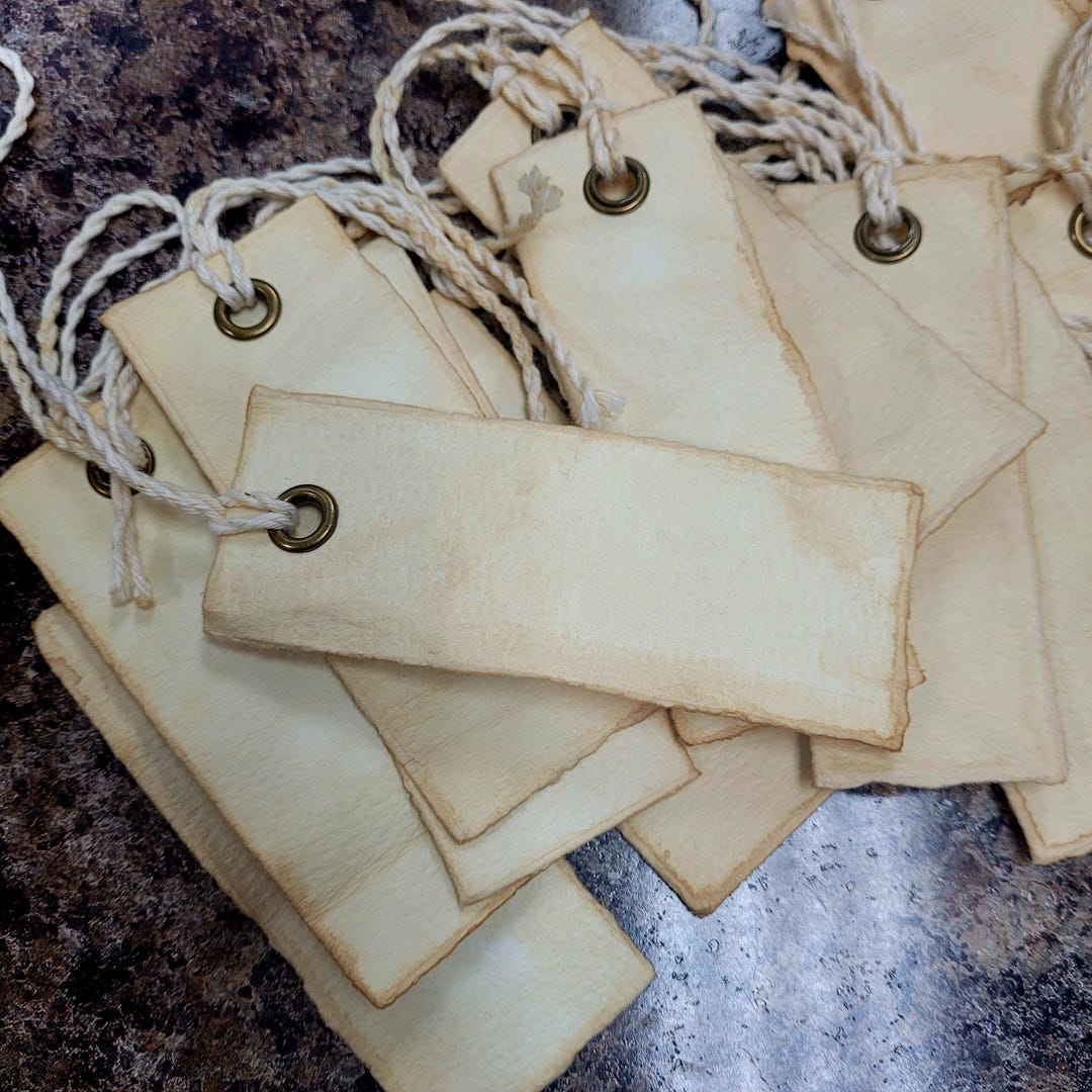 Stained Deckled Edge Blank Hang Tag, Craft Tag, Gift Tags - Etsy
