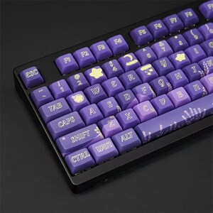 127 Artisan Keycap Purple, PBT Keycap Set, Purple XDA Keycap, Designer ...