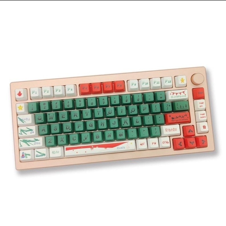 Forest Christmas Theme 123 Keys OEM Profile Keycap 123 Keys Gaming ...