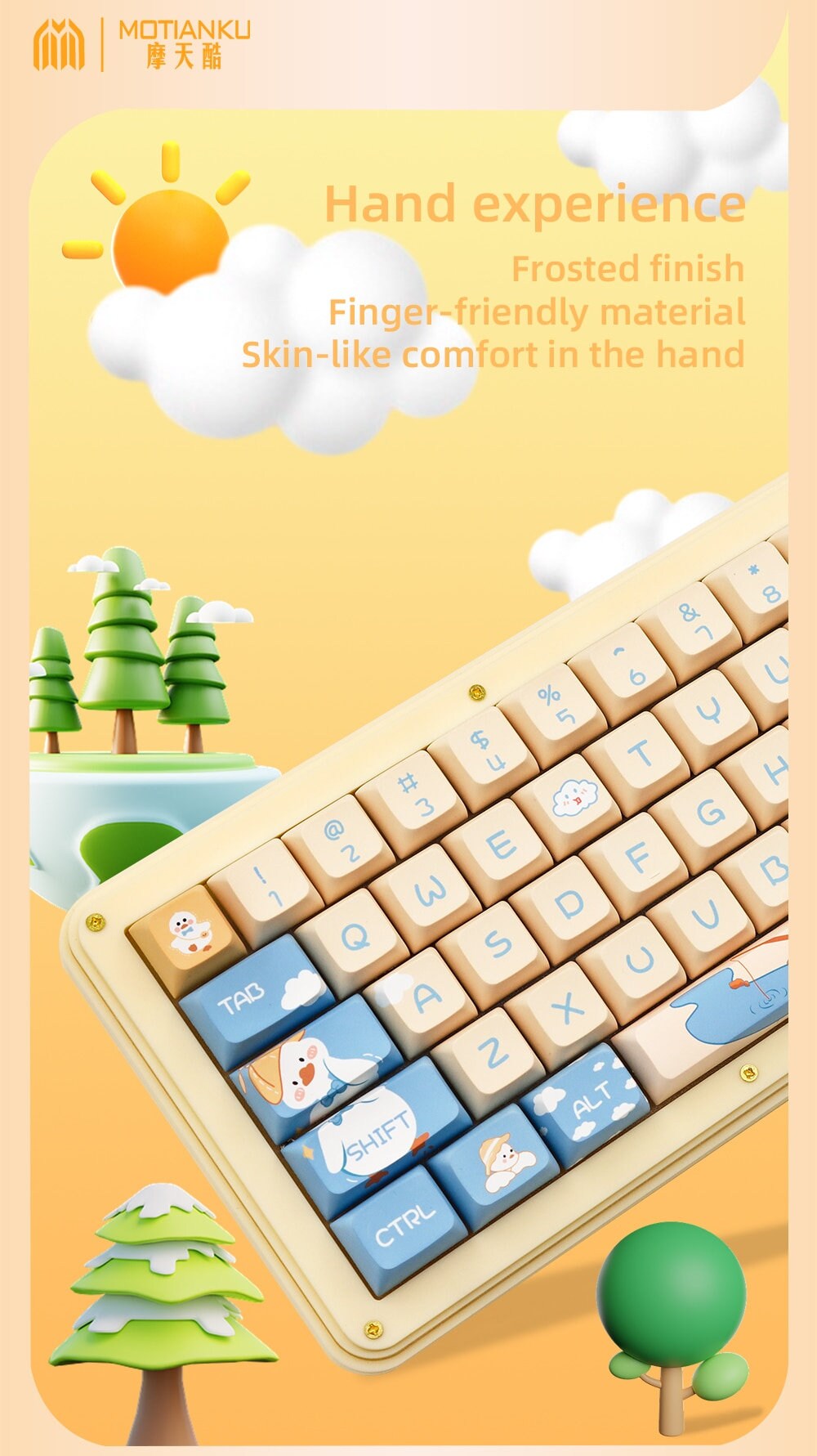 Cute Duck Cartoon Theme Keycaps Korean Style Artisan Keycaps - Etsy