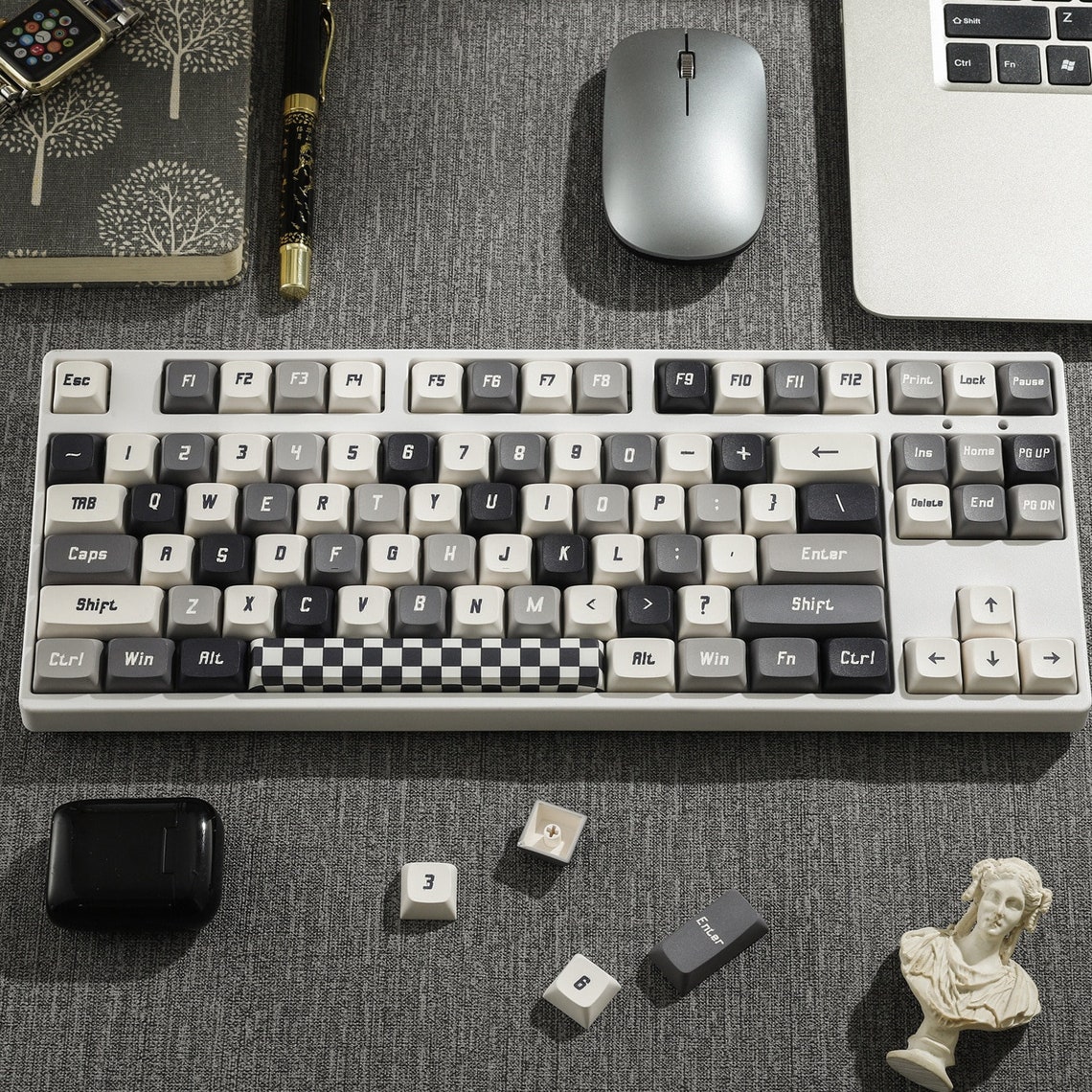 Colorless Theme Keycaps Artisan Keycaps Mechanical - Etsy