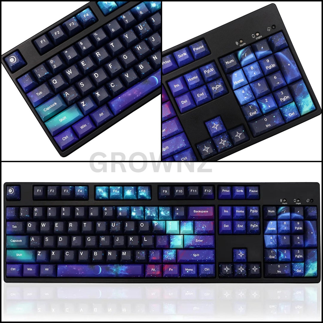 Blue Keycap Set Pbt Keycap Set Cherry Mx Keycap Tech Accessories Cute ...