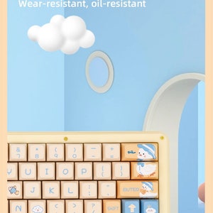 Cute Duck Cartoon Theme Keycaps Korean Style Artisan Keycaps - Etsy